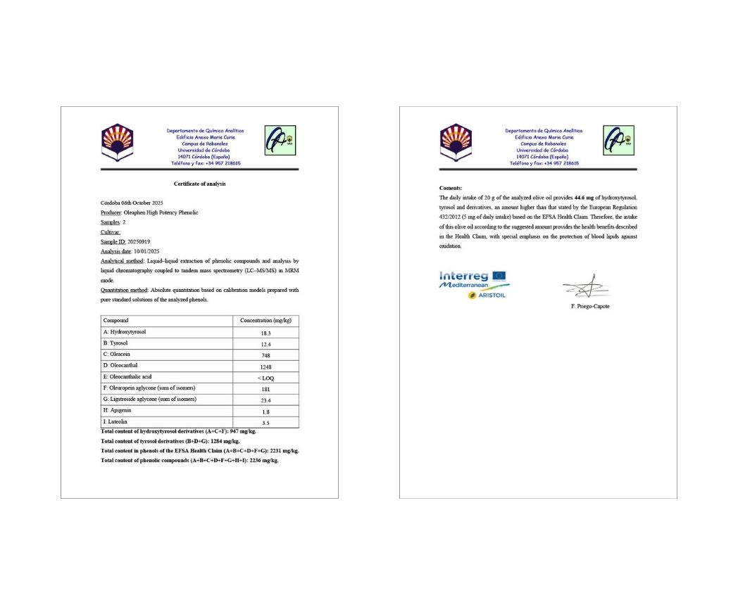 High Phenolic Olive Oil (30 x 5ml Pods) – Oleaphen